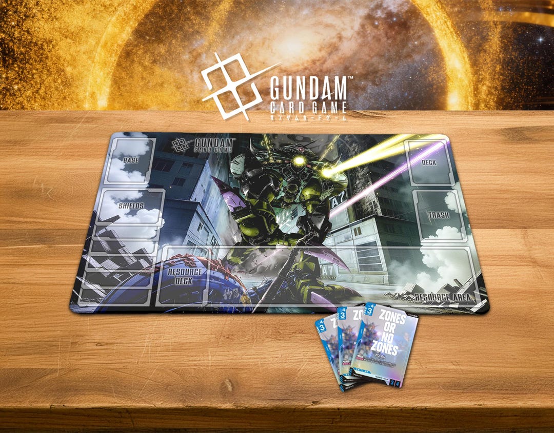 Big Zam Gundam Playmat - Dozle Zabi Battle of Solomon - TCG Gundam Card ...