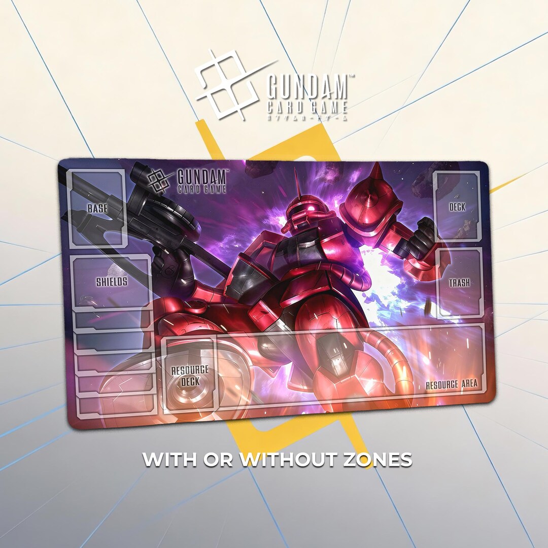Zaku Red Comet Gundam Playmat – Char's Zaku II - TCG Gundam Card Game ...