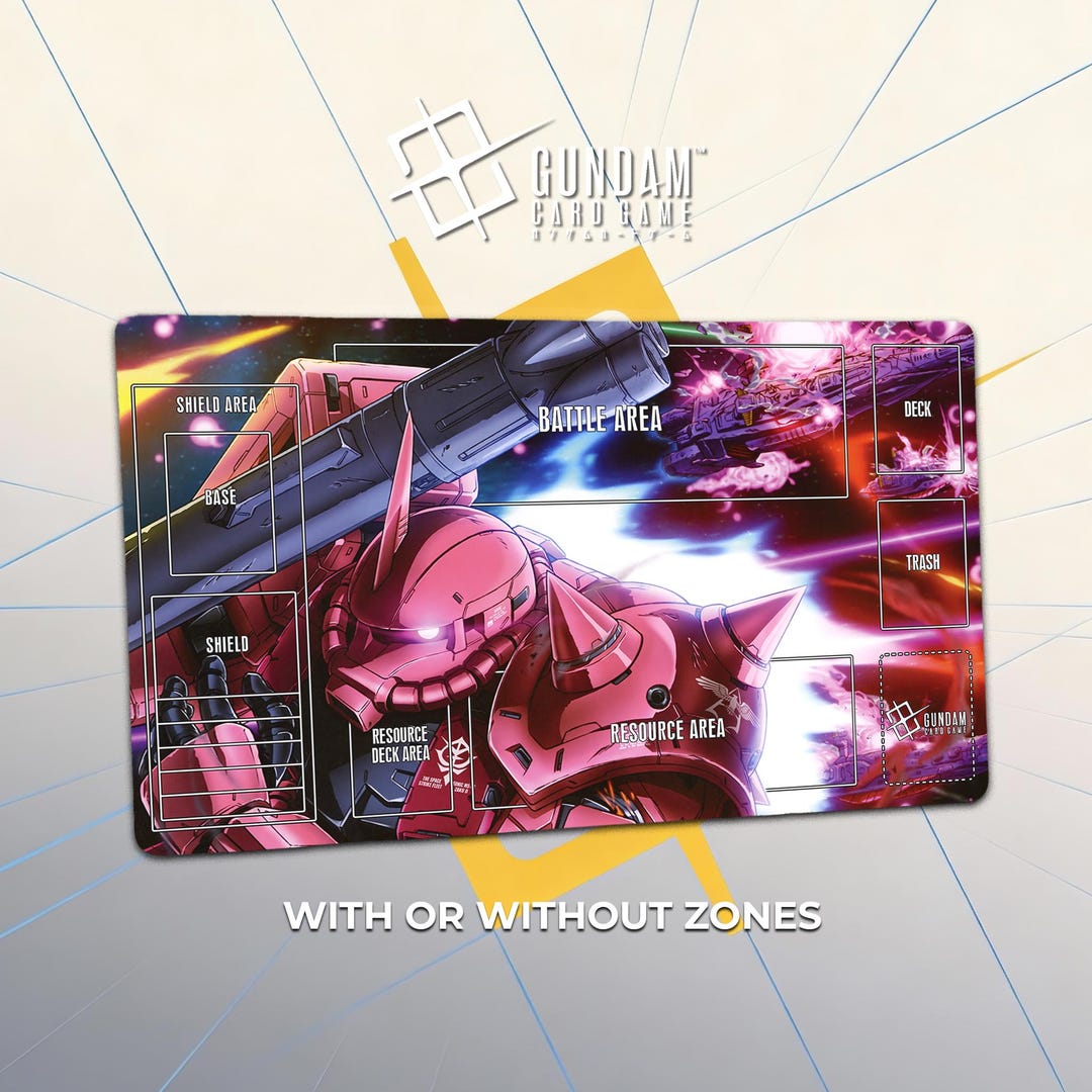 Char Zaku II Gundam Playmat – Red Comet - TCG Gundam Card Game Deskmat ...