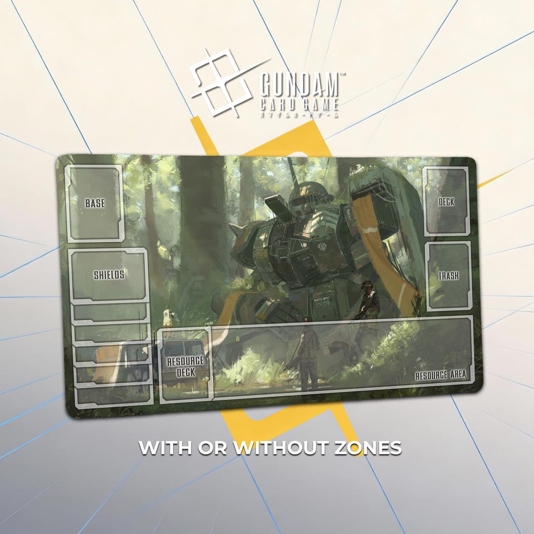 Zaku II Gundam Playmat – for Zeon Char - TCG Gundam Card Game Deskmat ...