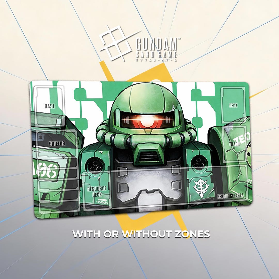 Zaku 2 Gundam Playmat – MS-06 Char Zeon - TCG Gundam Card Game Deskmat ...