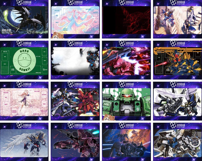Nobell Gundam Playmat – Mobile Fighter G - TCG Gundam Card Game Deskmat ...