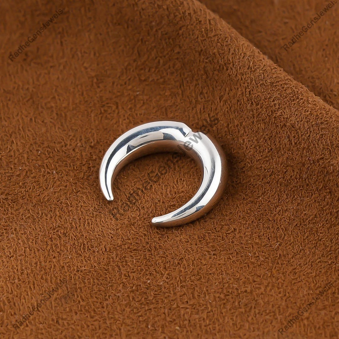 Spike Septum Ring Horseshoe 925 Silver 6g 8g 10g 12g 14g 16g Nose ...