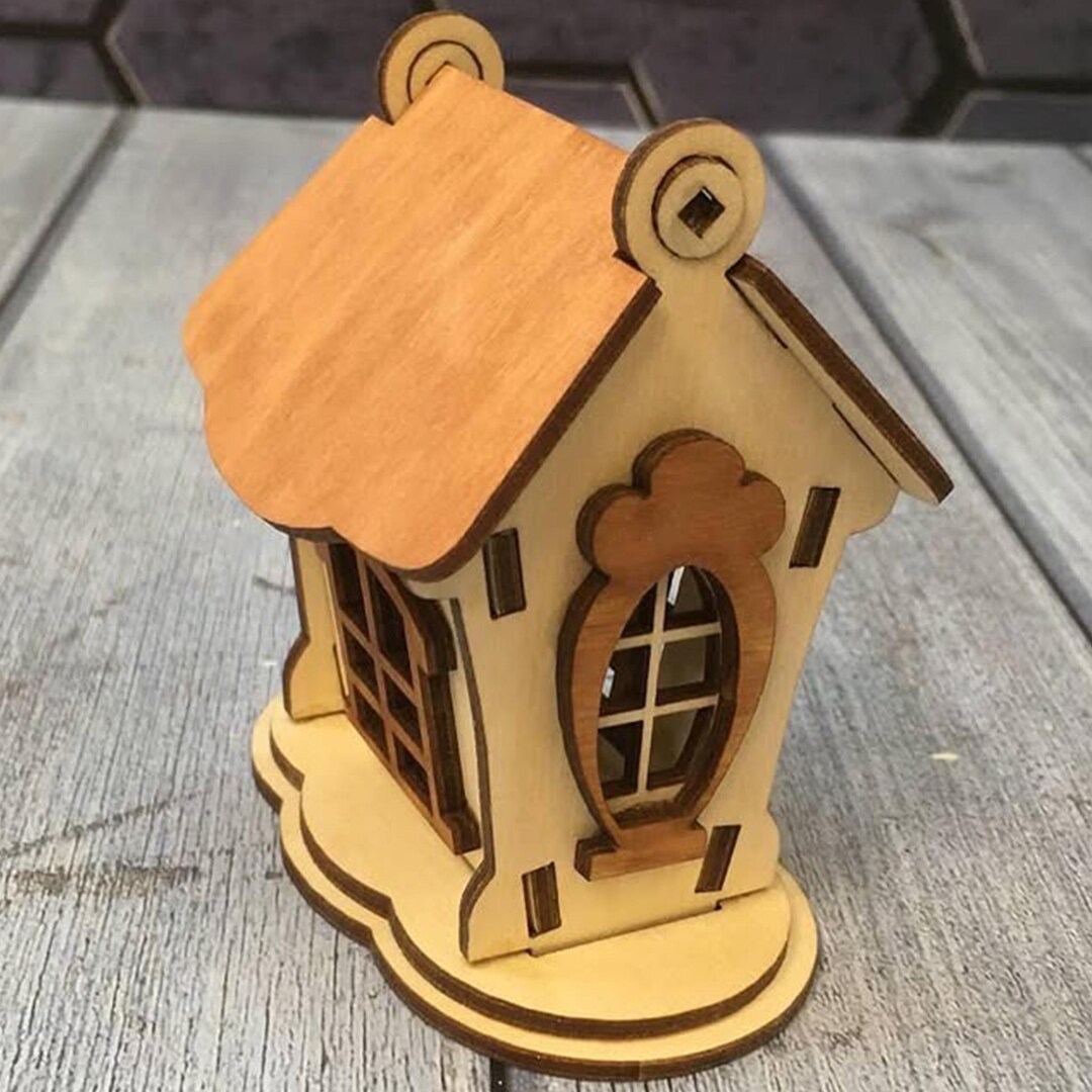 Vintage House Mini Laser Cut Files, Christmas Wooden Decorative ...