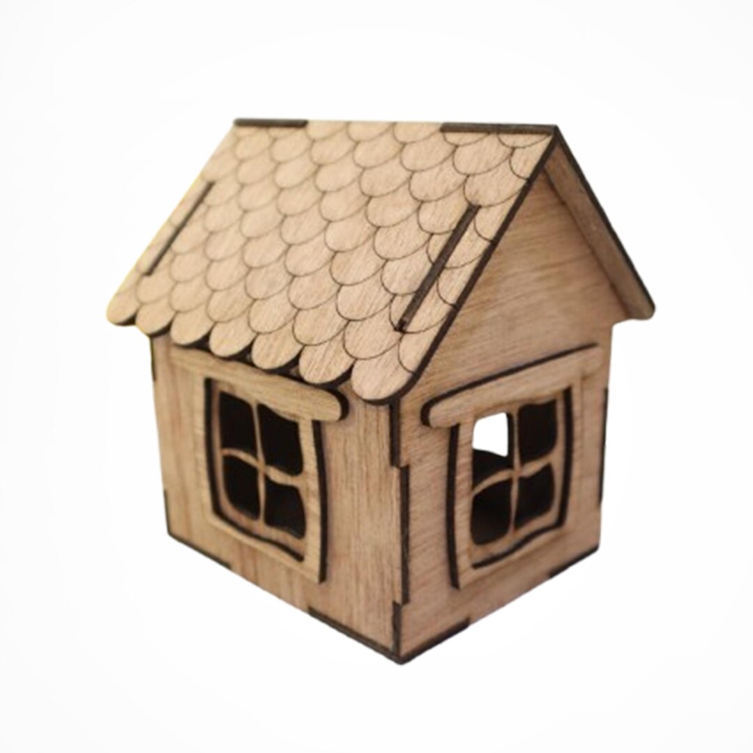 Plywood 3mm Vintage House Mini Laser Cut Files, Christmas Wooden ...