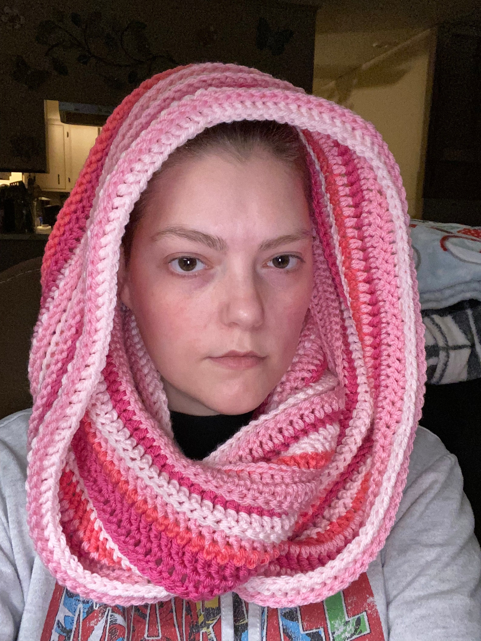 Enid Inspired Snood Infinity Scarf Hood Cowl Head Cover - Etsy