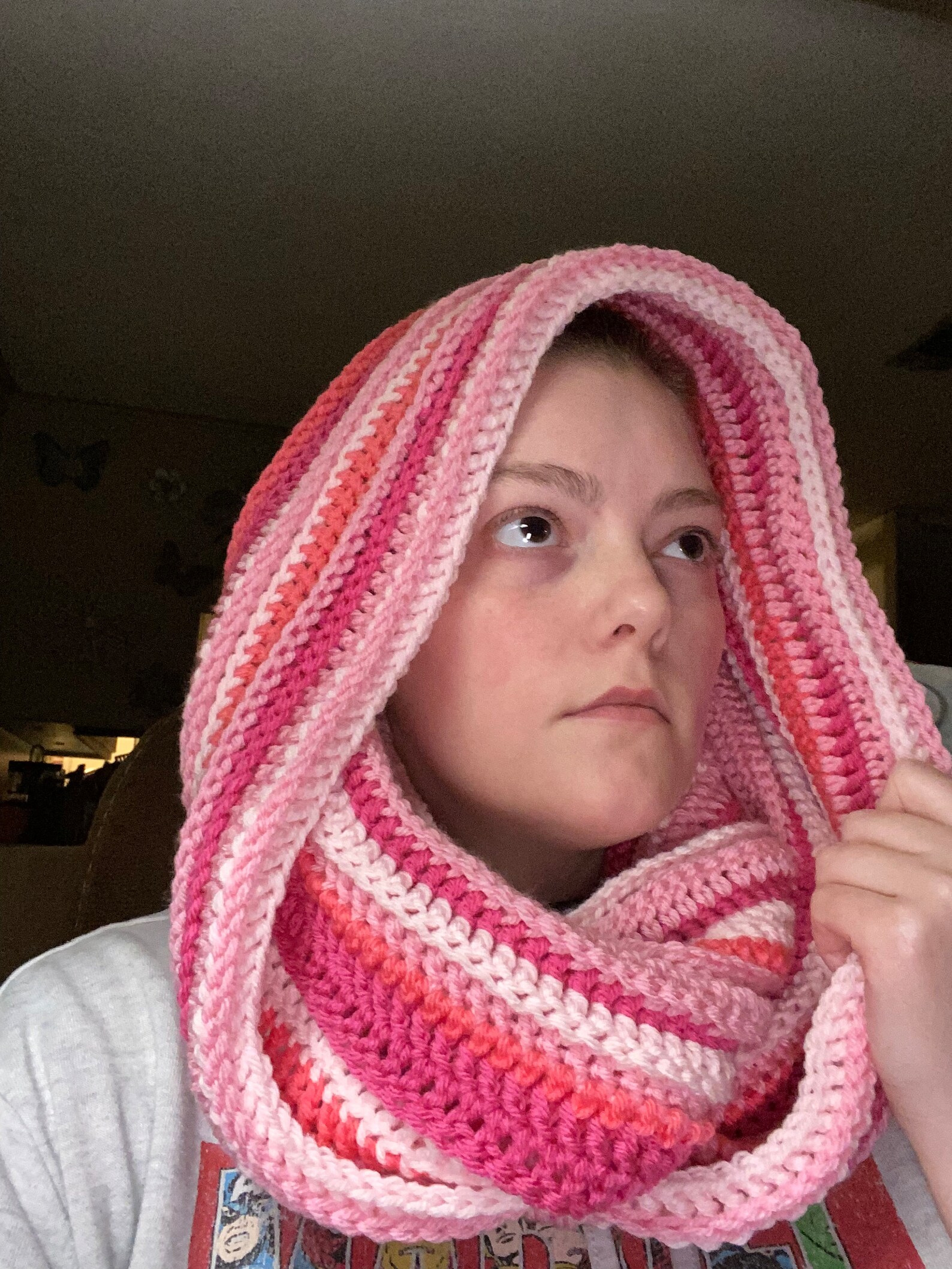 Enid Inspired Snood Infinity Scarf Hood Cowl Head Cover - Etsy