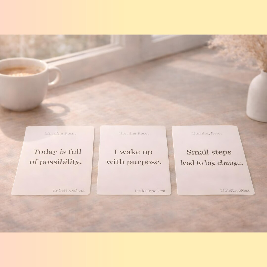Morning Affirmation Cards Printable – 20 Positive Affirmations – 5x7 ...