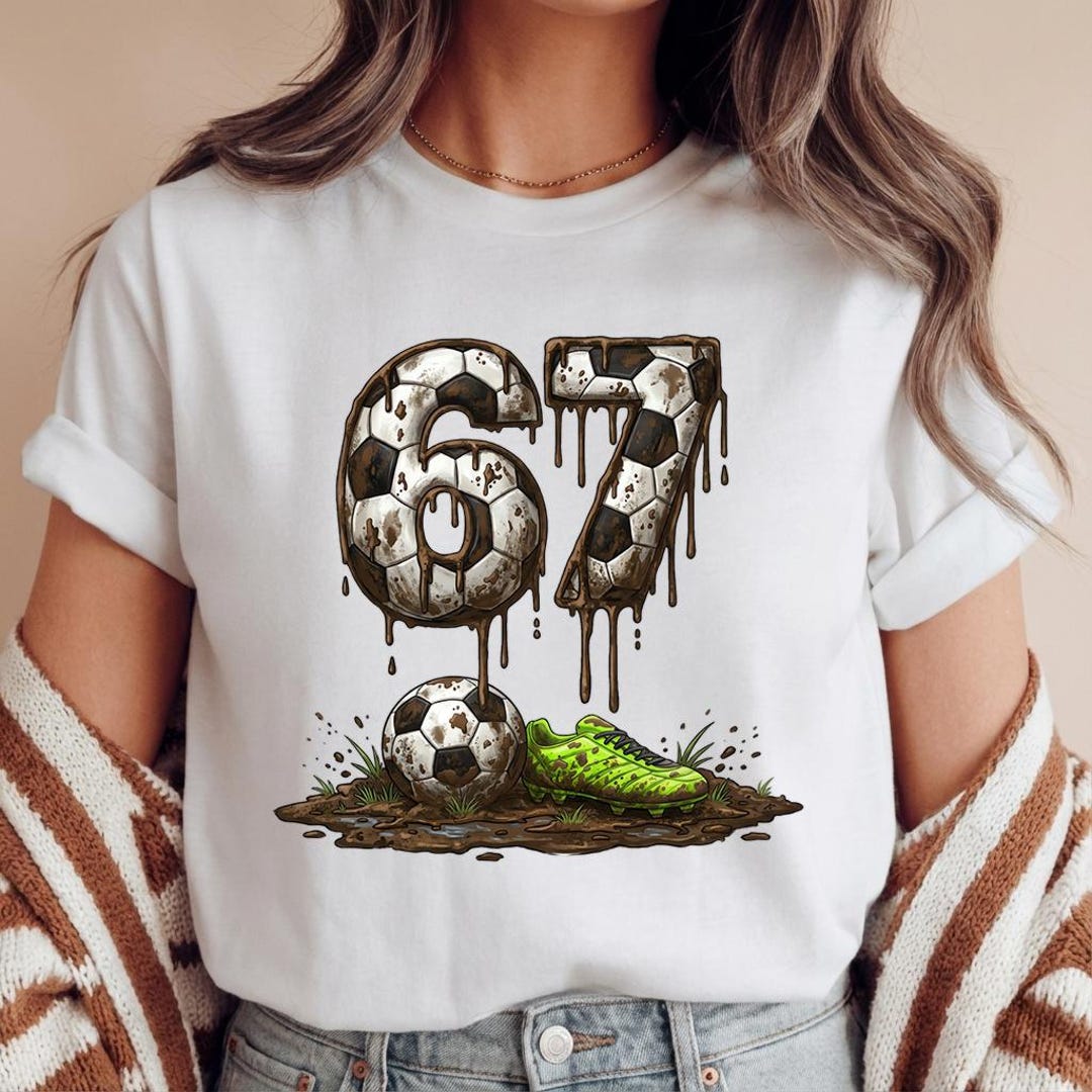 Soccer 67 Shirt, Soccer Number 67 Shirt , Cool Soccer Fan Graphic Style ...