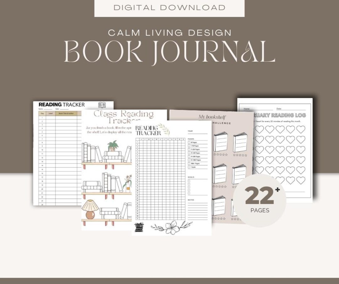 Nature Theme Reading Journal - Printable Book Tracker (PDF) - Etsy
