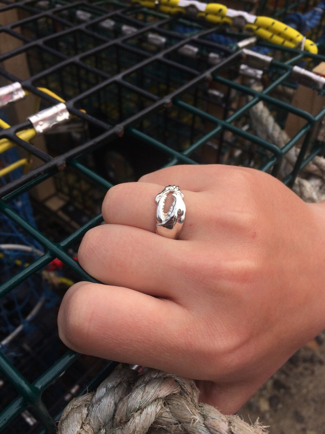Maine Lobster Ring in Gold or Silver - Etsy