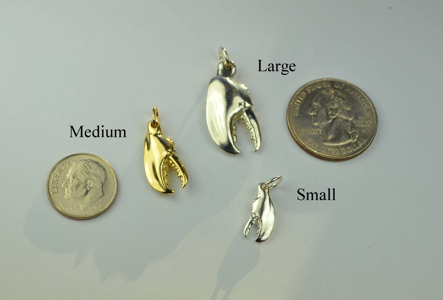 Lobster Claw Charm Small Gold - Etsy