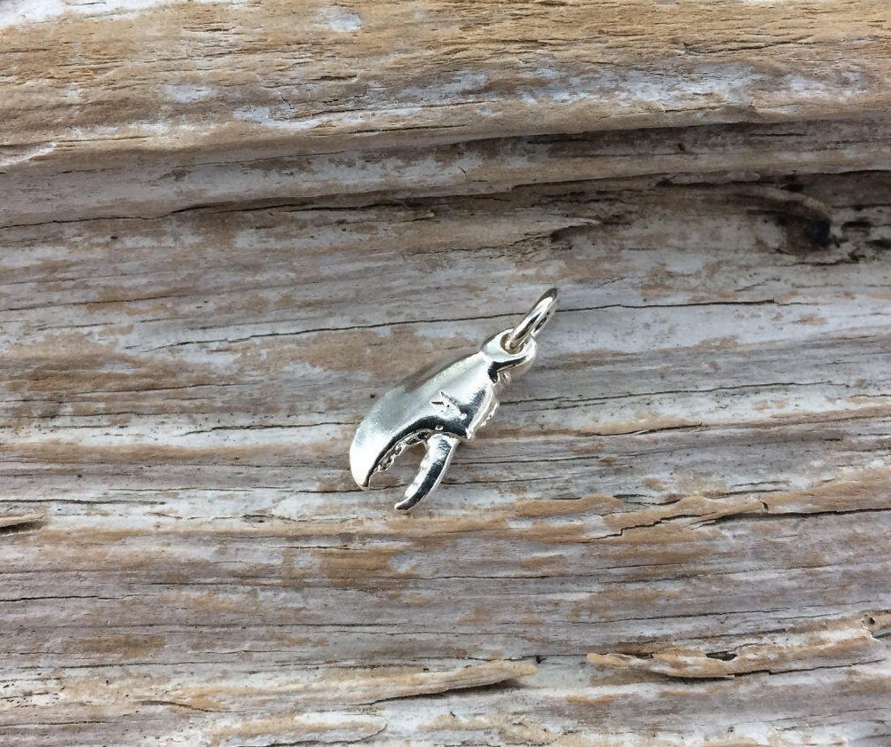 Lobster Claw Charm Small Silver - Etsy