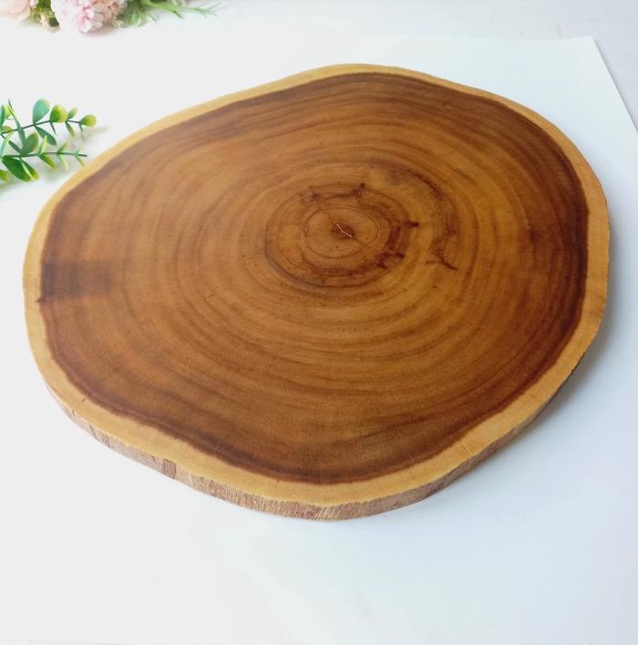 Rustic Natural Wood Slice, Round Wooden Slab for Crafts, Wedding ...