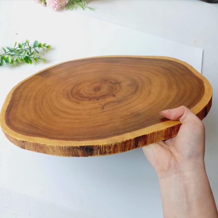 Rustic Natural Wood Slice, Round Wooden Slab for Crafts, Wedding ...