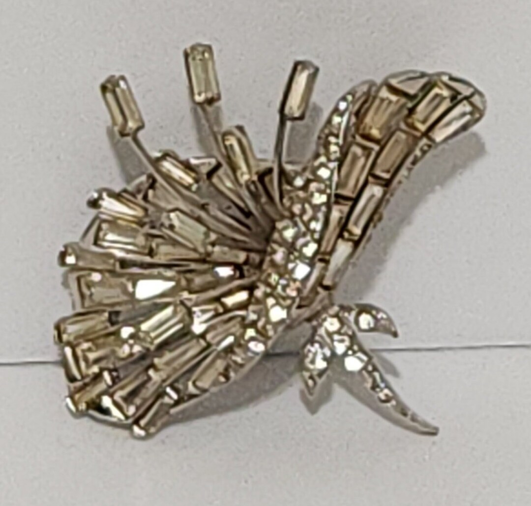 RARE Boucher N0. 5270 Phrygain Cap 1953 Lily Baguettes Rhinestones ...