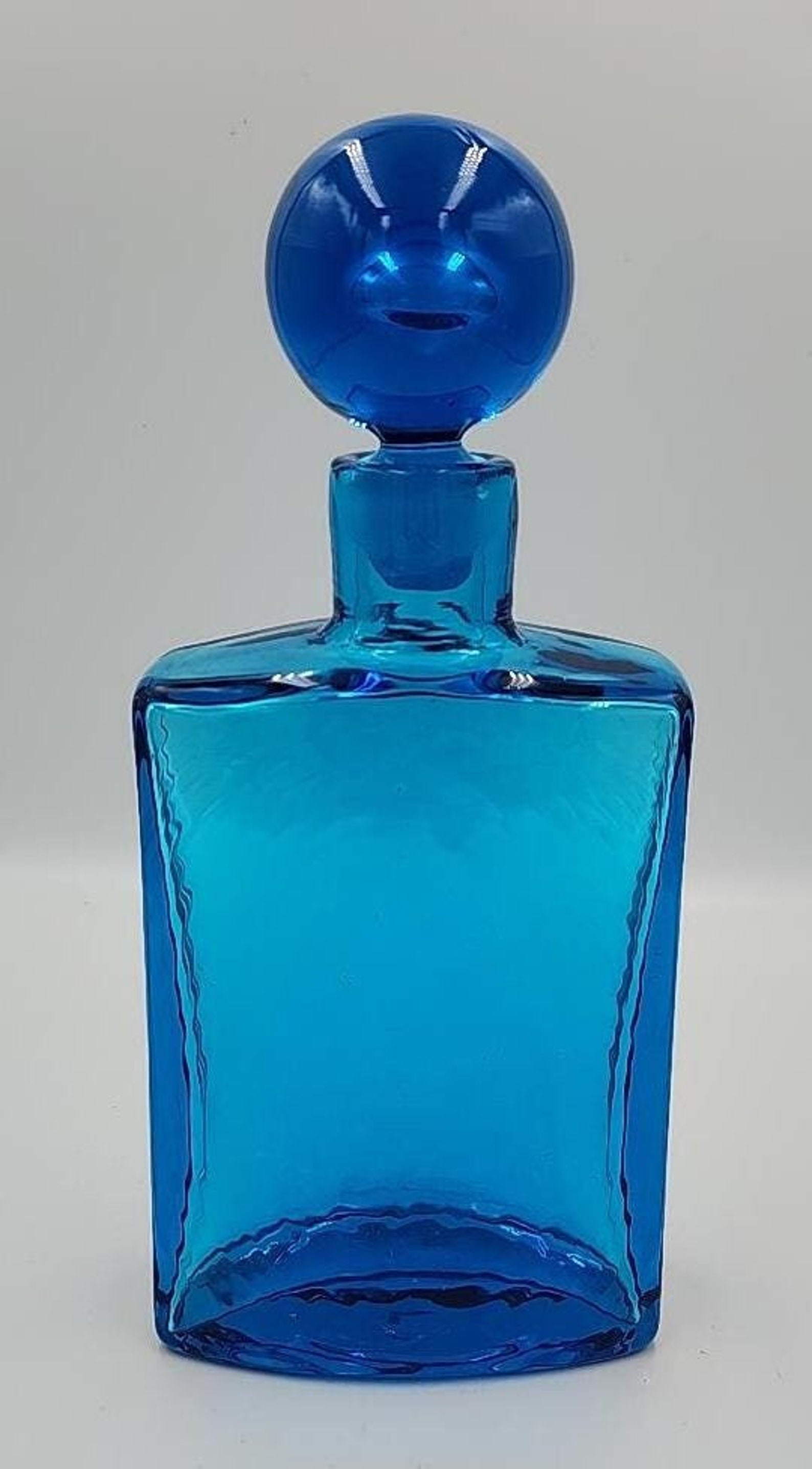 Rare Blenko Glass 6523 Blue Decanter 10 1/2" T - Etsy