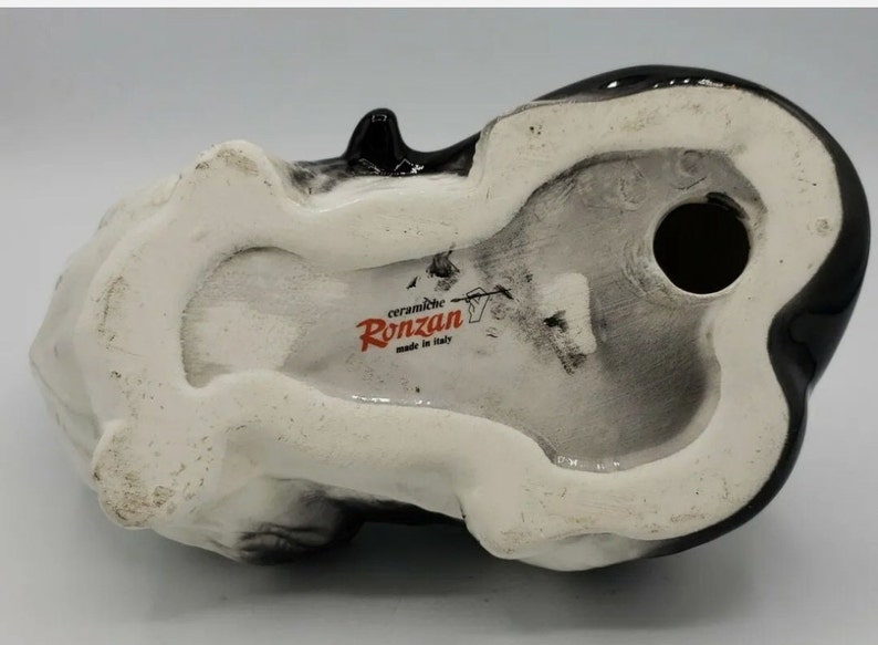 Mid Century Black White Cat by Ronzan Made in Italy 9 1/2" LIFE LIKE ...