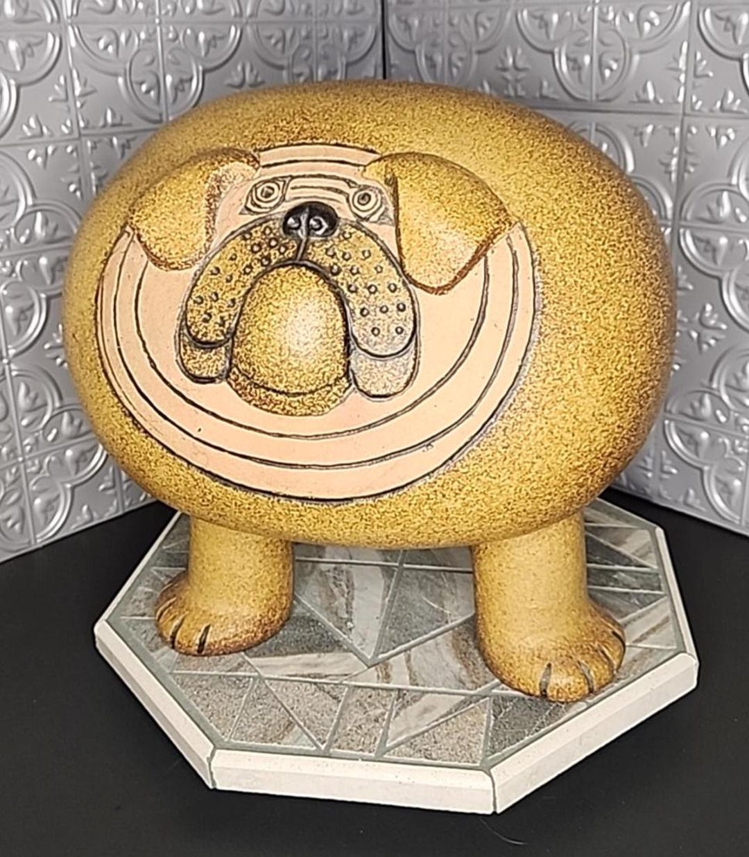 Lisa Larson Pottery Sculpture Large Maxi Bulldog Dog Gustavsberg Sweden ...