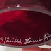 FENTON Louise Piper Swan OOAK Signed Ruby Red Diamond Optic Fairy Light ...