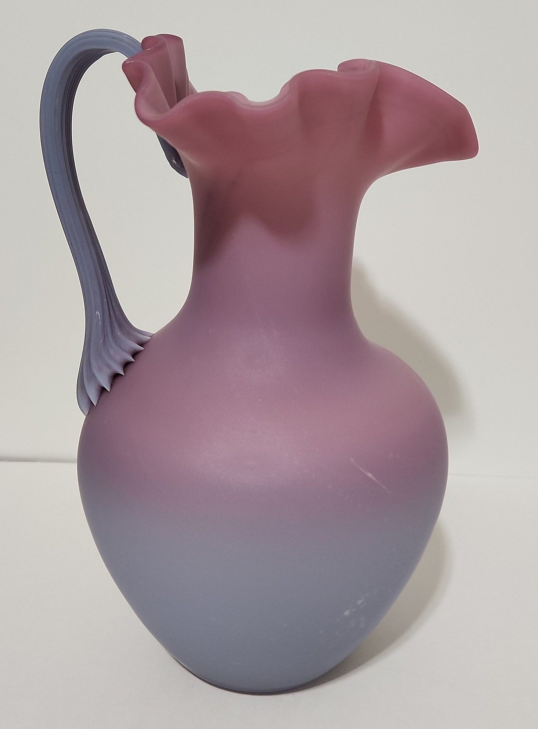 Peachblow Pink Purple Satin Victorian Art Glass Pitcher 9 3/4" T - Etsy