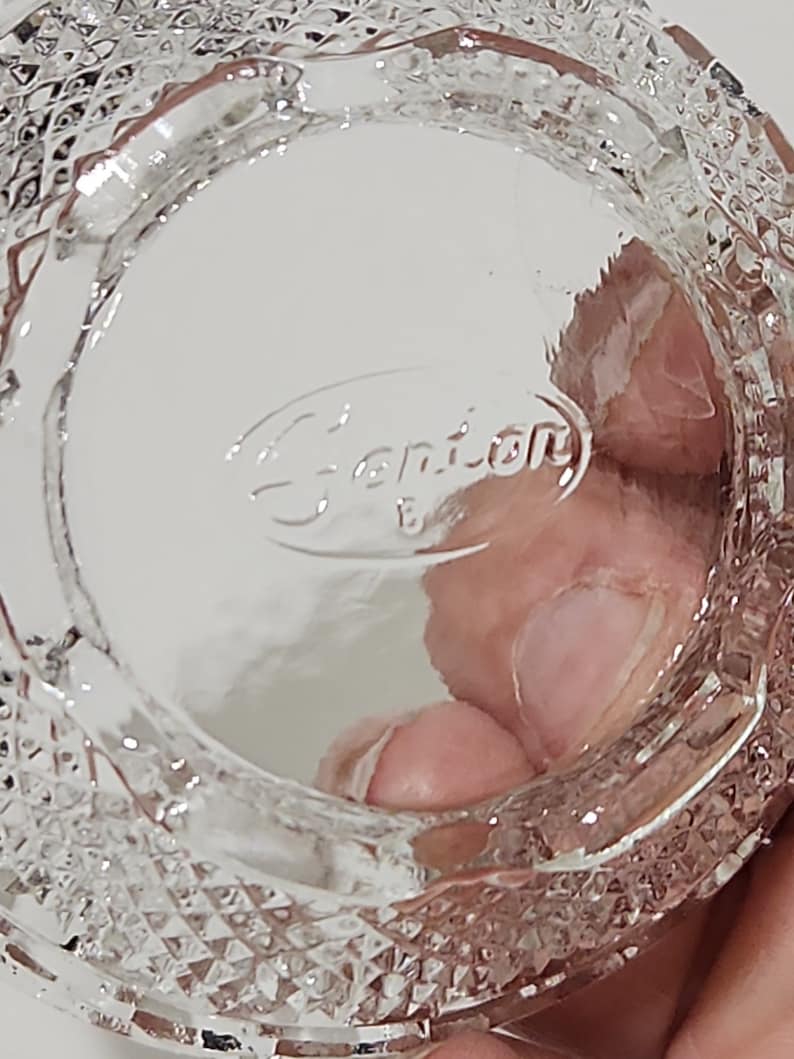 FENTON Louise Piper Swan OOAK Signed Ruby Red Diamond Optic Fairy Light ...