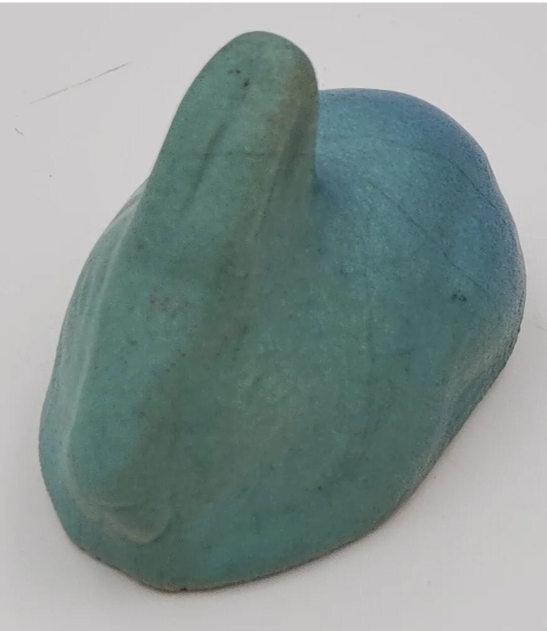 Early Van Briggle Art Pottery Rabbit Bunny Multicolor Paperweight Teal ...