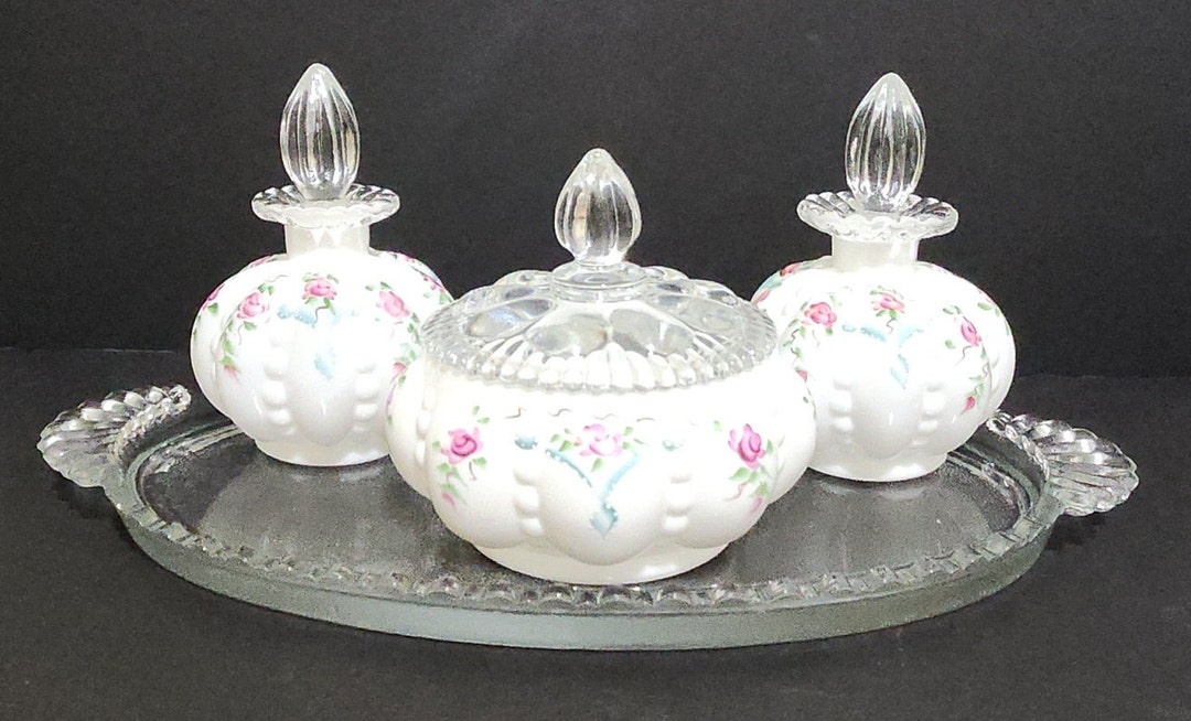 FENTON Charleton Limited Edition Vanity Powder Box Perfume Decanters ...