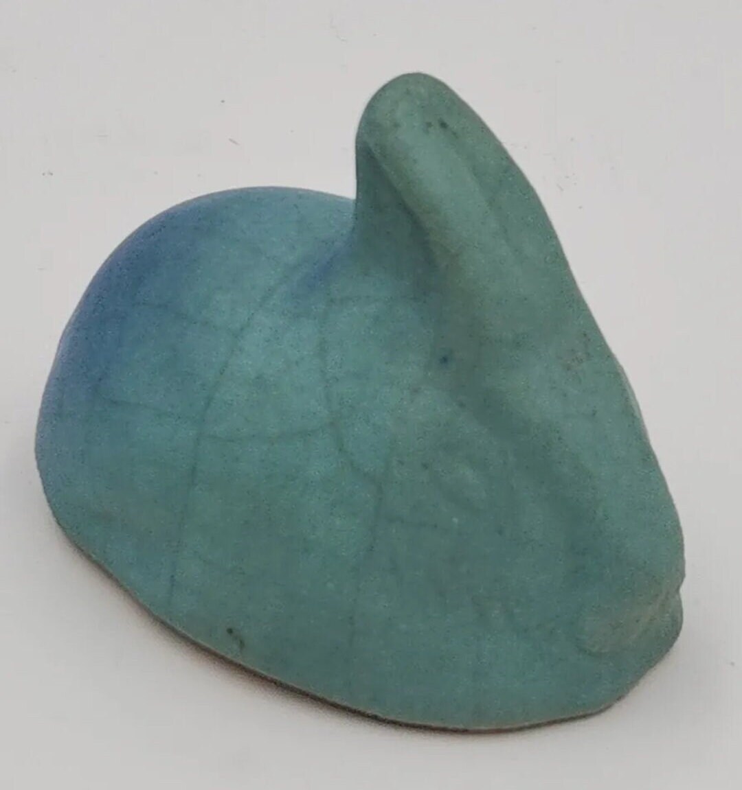 Early Van Briggle Art Pottery Rabbit Bunny Multicolor Paperweight Teal ...