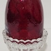 FENTON Louise Piper Swan OOAK Signed Ruby Red Diamond Optic Fairy Light ...