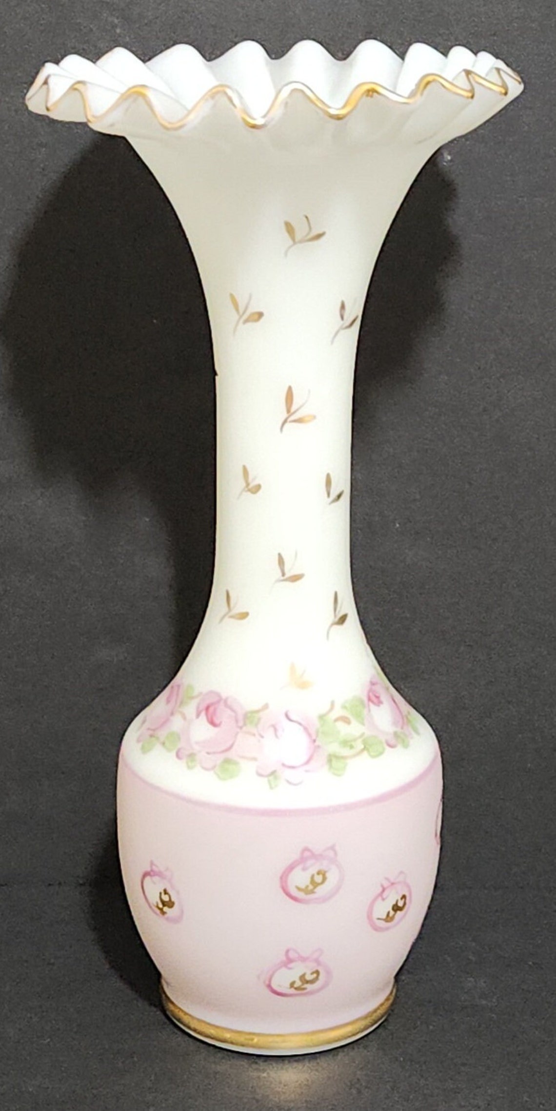 Fenton Consolidated Glass Charleton Rose Original Sticker 11" - Etsy