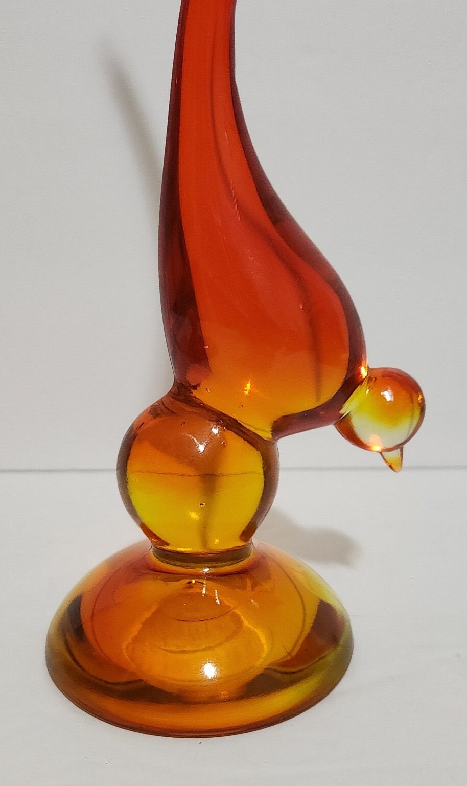 Vintage Viking Glass Long Tail Birds Persimmon Stunning Lot of 2 - Etsy