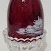 FENTON Louise Piper Swan OOAK Signed Ruby Red Diamond Optic Fairy Light ...