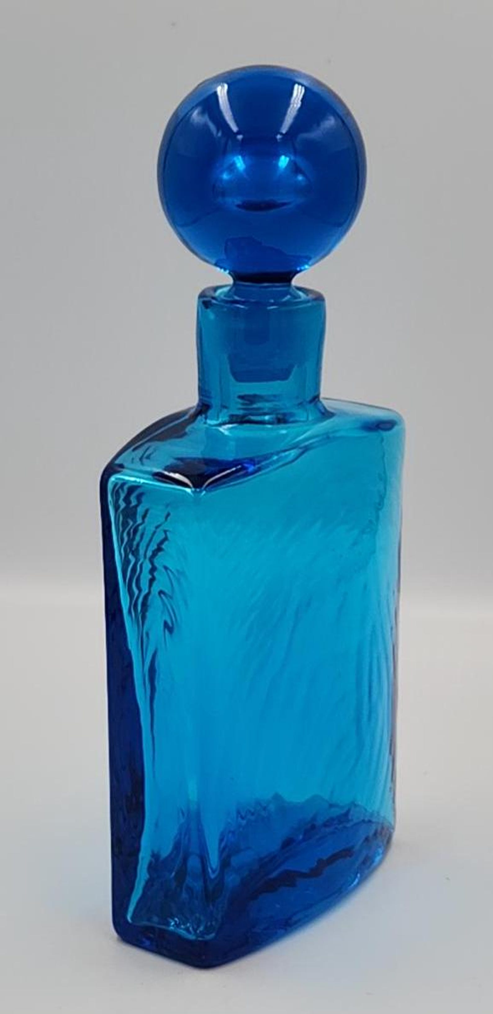 Rare Blenko Glass 6523 Blue Decanter 10 1/2" T - Etsy