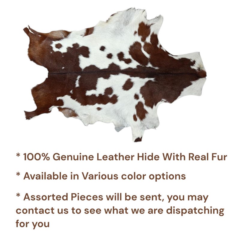 100% Real Leather Hide With Original Hair, Hair on Leather Floor Carpet ...