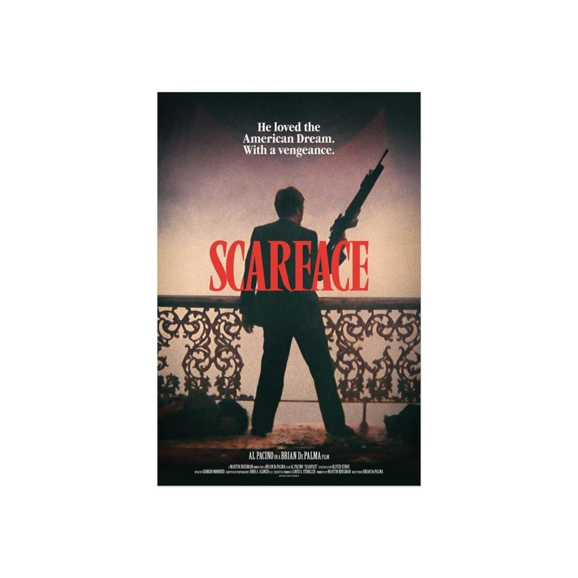 Scarface Profile Poster Fine Art Poster | Movie Series Graphic Print - Etsy