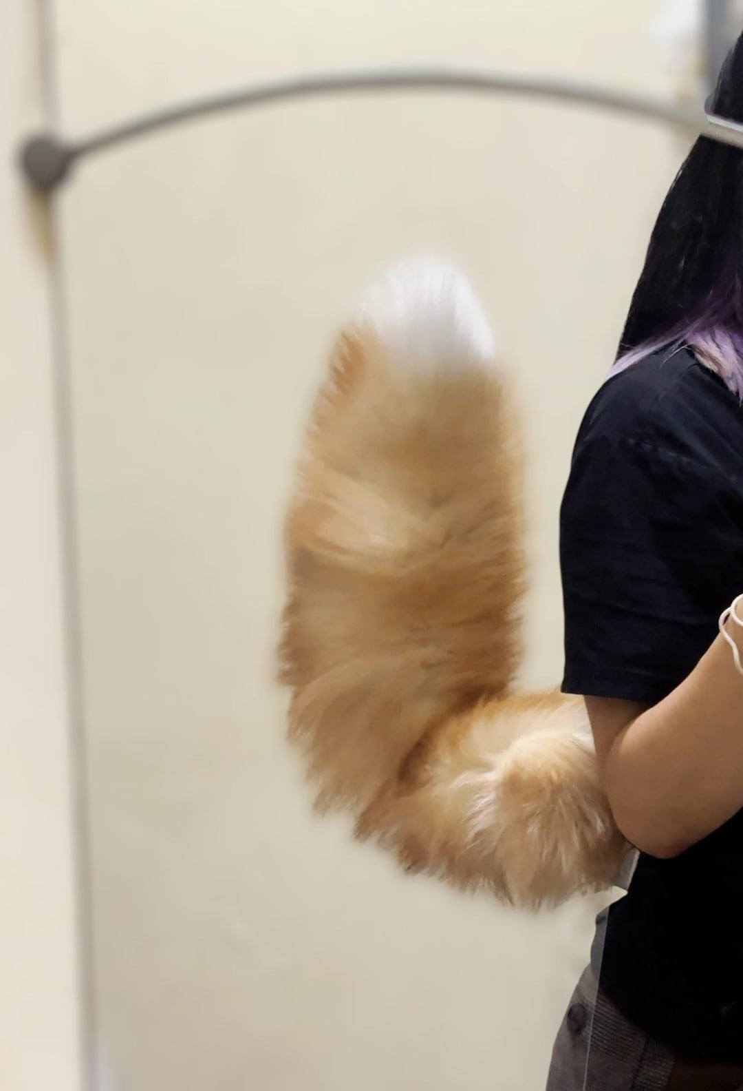 Light Brown Wiggling Tail Accessory – Realistic Fluffy Tail, Handmade ...