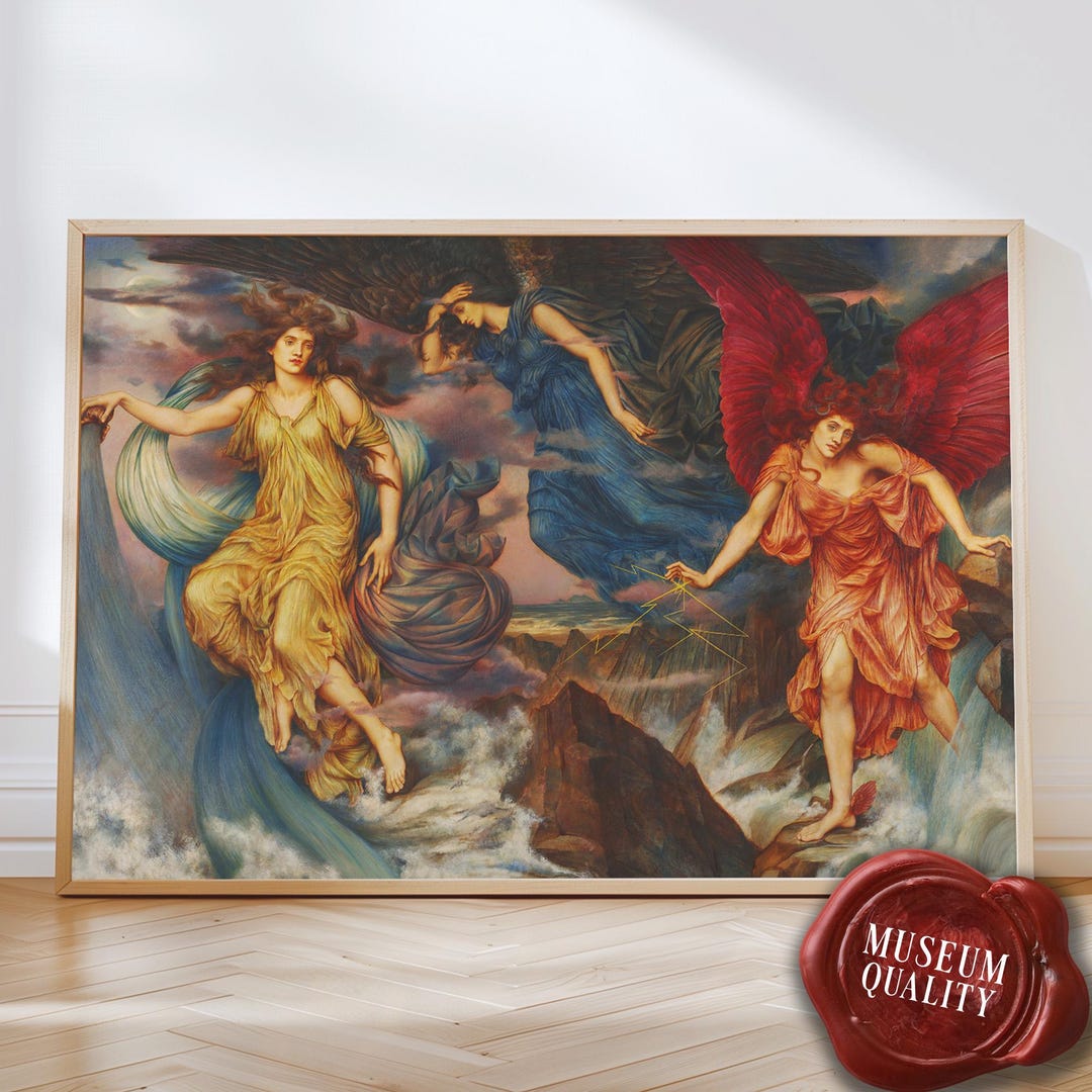 Evelyn De Morgan "the Storm Spirits" Pre-raphaelite Art Print - Etsy