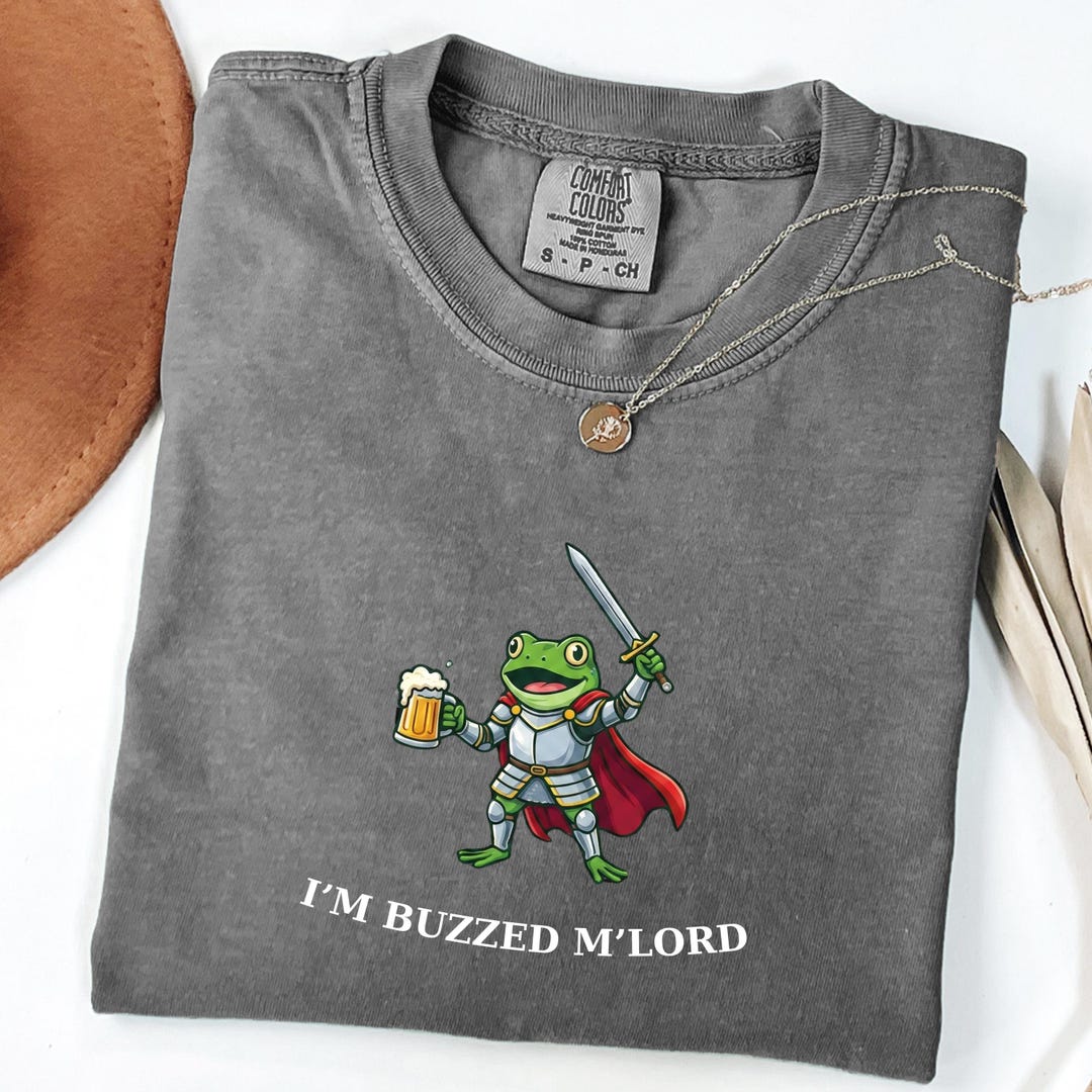 Funny Frog Knight Shirt, Comfort Colors Medieval Tee, Drinking Toad ...