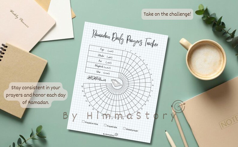 Ramadan Prayer Tracker – 30 Day Salah Chart for Kids & Adults (PDF ...