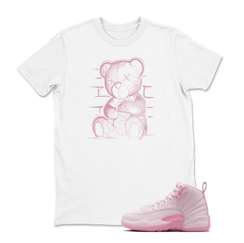 Neon Bear Shirt to Match Jordan 12 Pearl Pink, Sneaker Graphic Tee ...