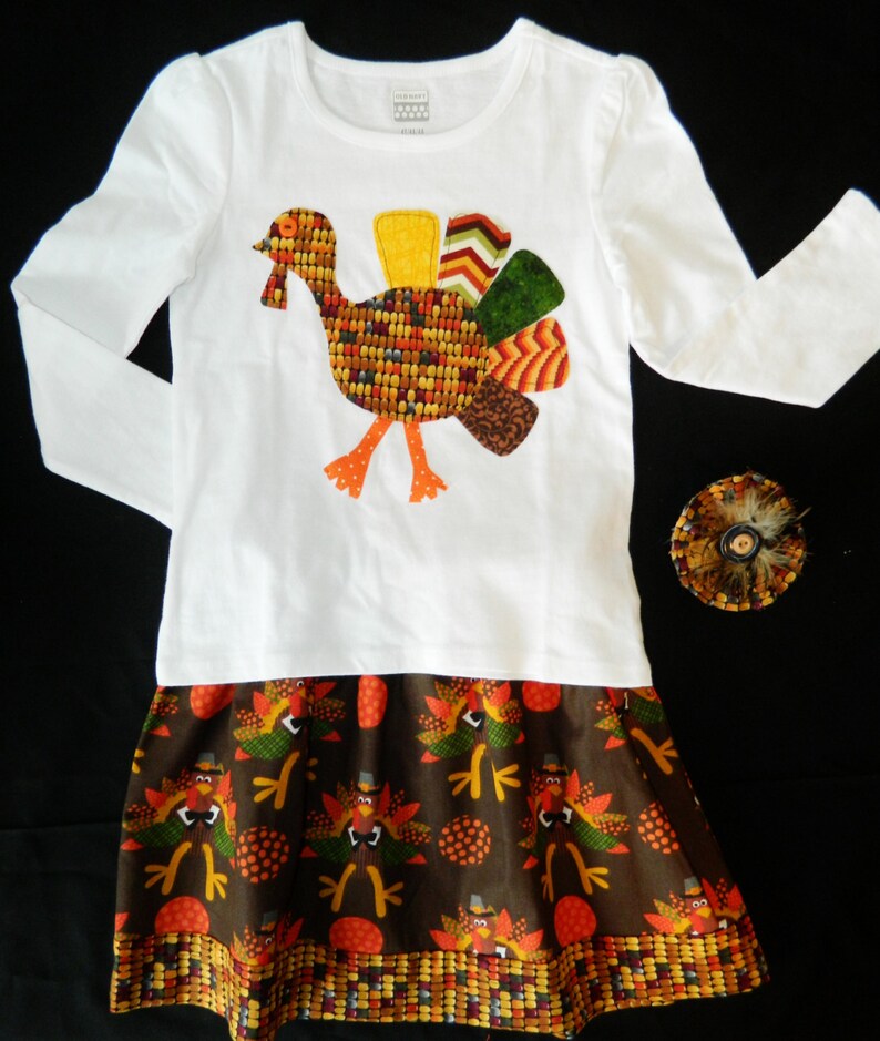 Boy or Girl Funky Thanksgiving Turkey Knit Shirt With Rust - Etsy