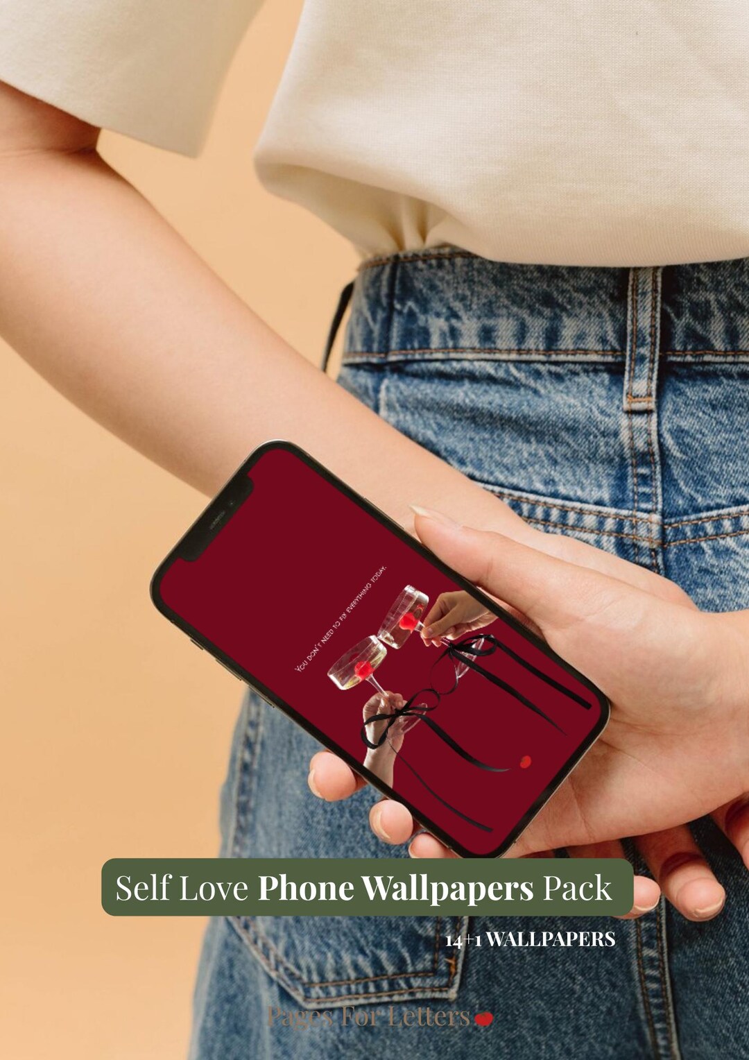 Minimalist Self-love Phone Wallpaper | Neutral Tones (digital Download ...