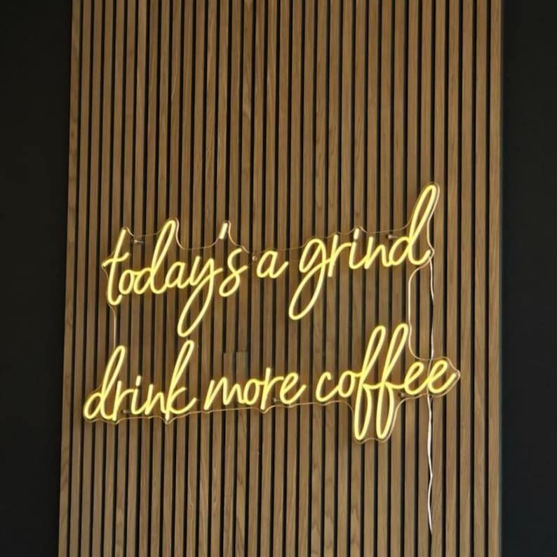Custom Coffee Bar Neon Sign, LED Cafe Light Decor, Personalized ...