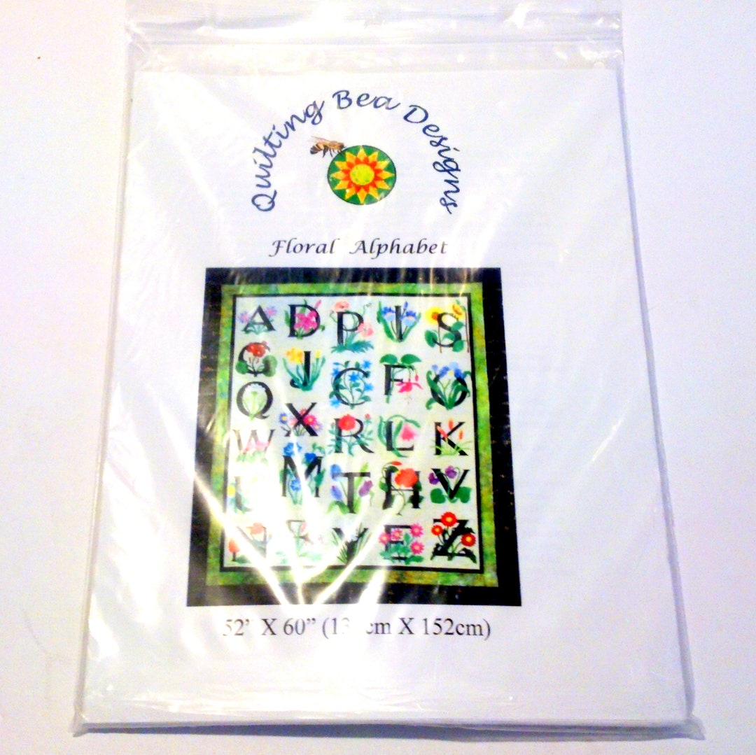 Quilting Bea Designs Floral Alphabet Applique Block Quilt Pattern - Etsy