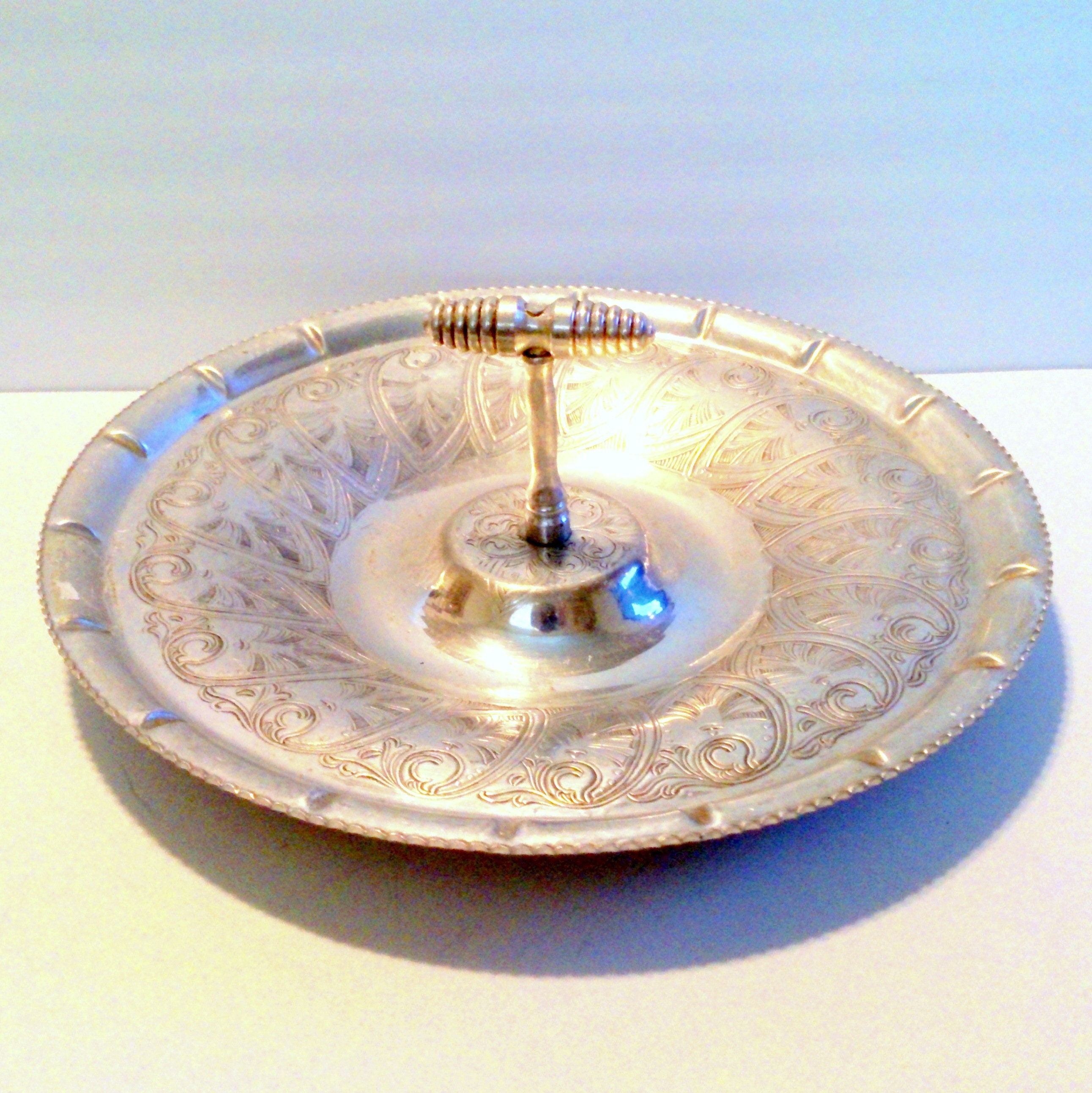 Trays Kitchen & Dining Vintage Mid Century Hand Forged Aluminum Dessert ...