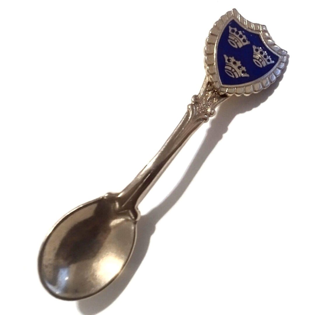 Vintage Three Crown Enamel Spoon Pin Brooch - Etsy