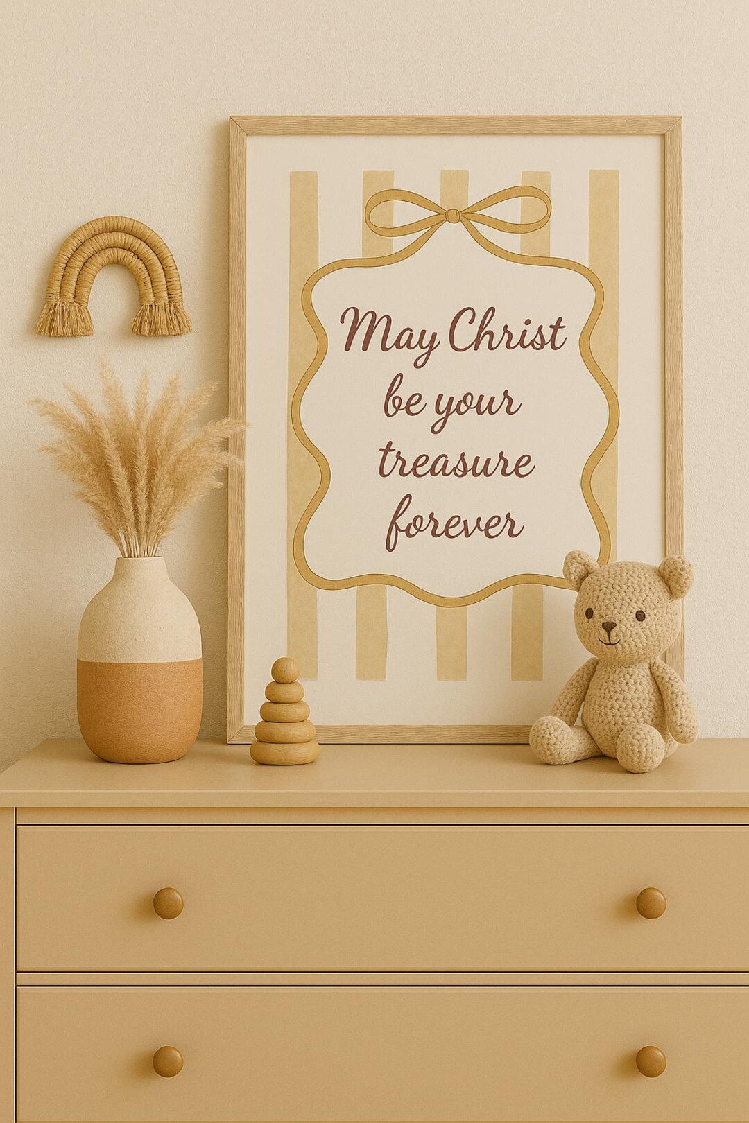 Christian Wall Art Printable | Christ Be Your Treasure | Scripture ...