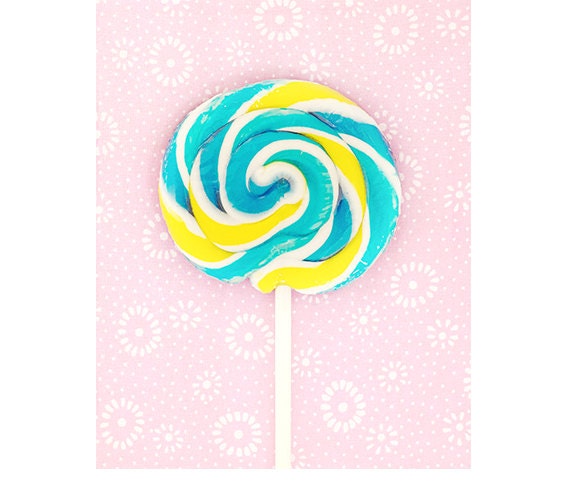 Lollipop photo lollipop print pink turquoise yellow | Etsy