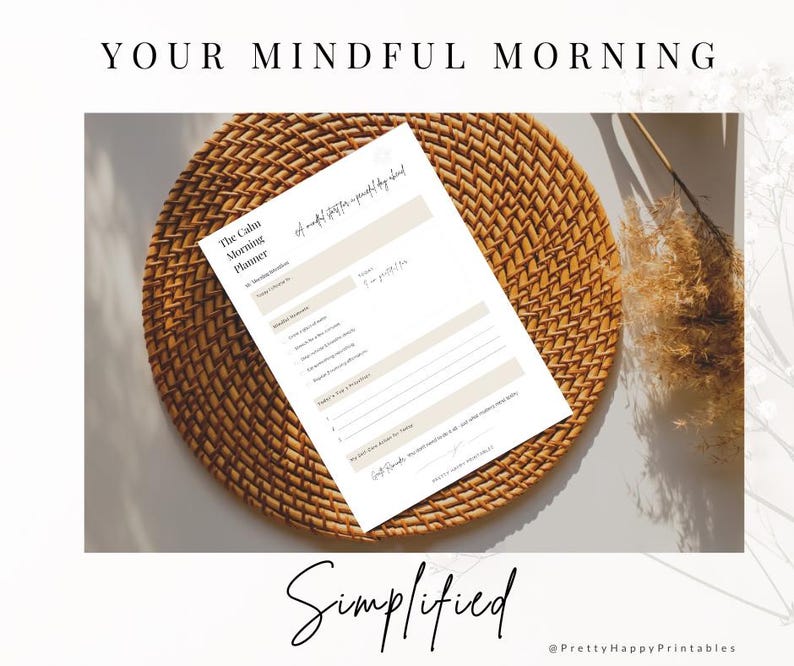 The Calm Morning Planner Printable + Guide | Mindful Morning Routine ...